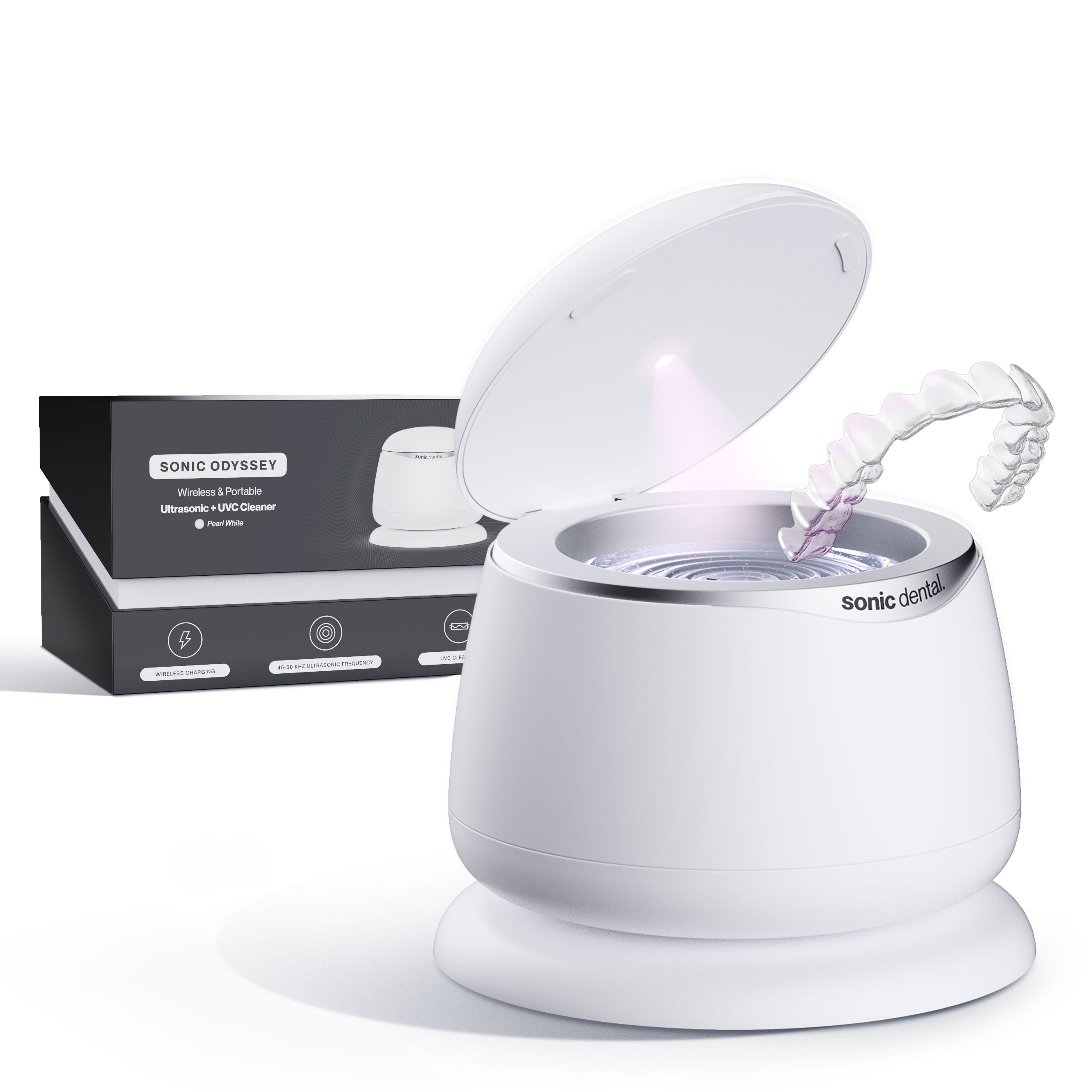 Sonic Odyssey - Wireless Ultrasonic + UVC Cleaner | Multi-Frequency ...